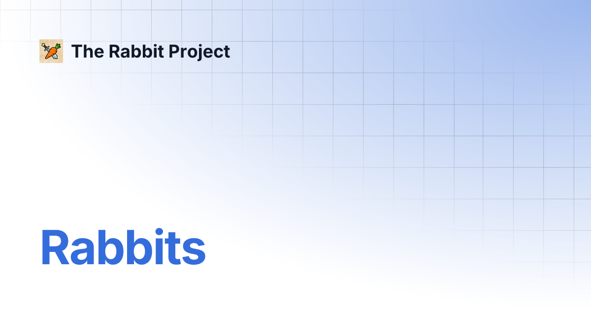 Rabbits | The Rabbit Project